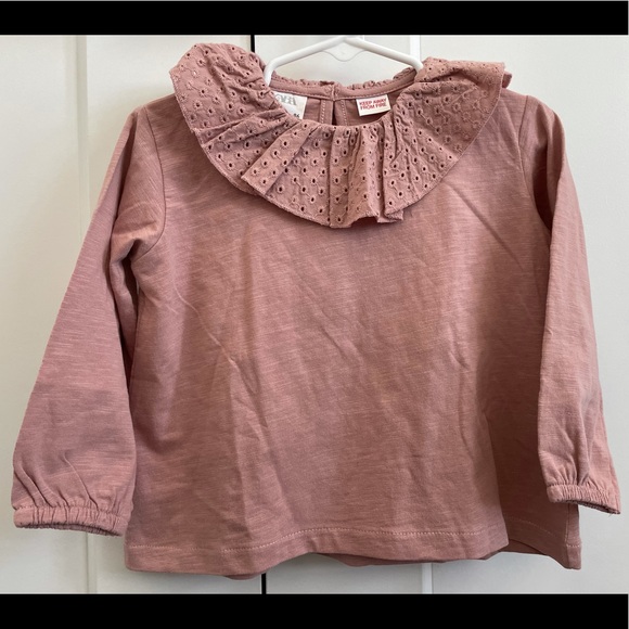 Zara | Shirts & Tops | Nwt Zara Pink Top With Collar Size 218m | Poshmark